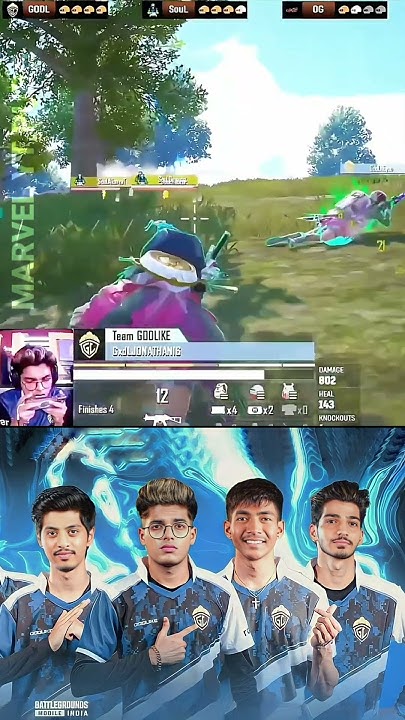 GODLIKE VS TEAM SOUL 4 v 4 FIGHT 💖 BGIS MATCH 😱 GOBLIN 1 V 3 🤯 #jonathan #shorts #bgmi #godlike ...