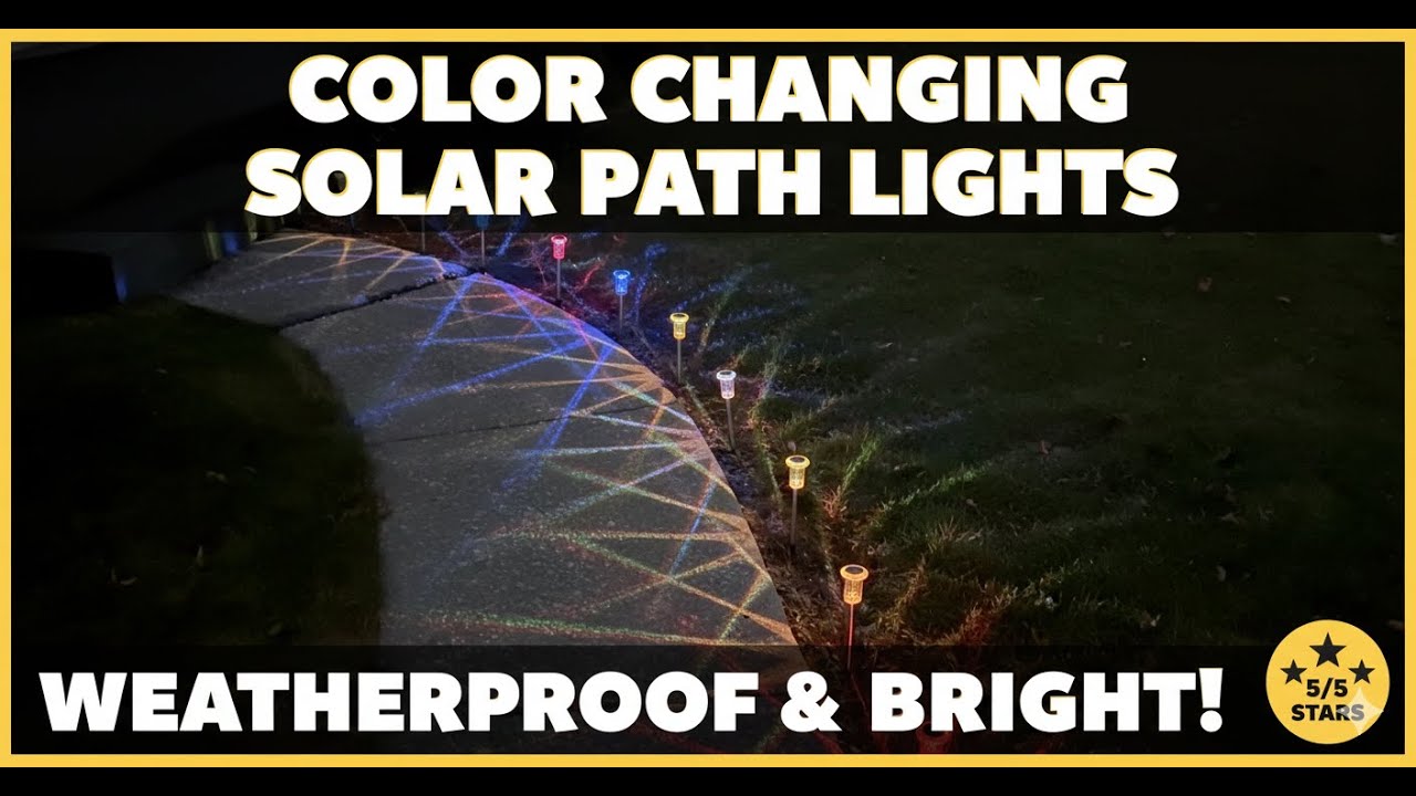 10-Pack Solar Pathway Lights Review | Waterproof, Bright & Color ...