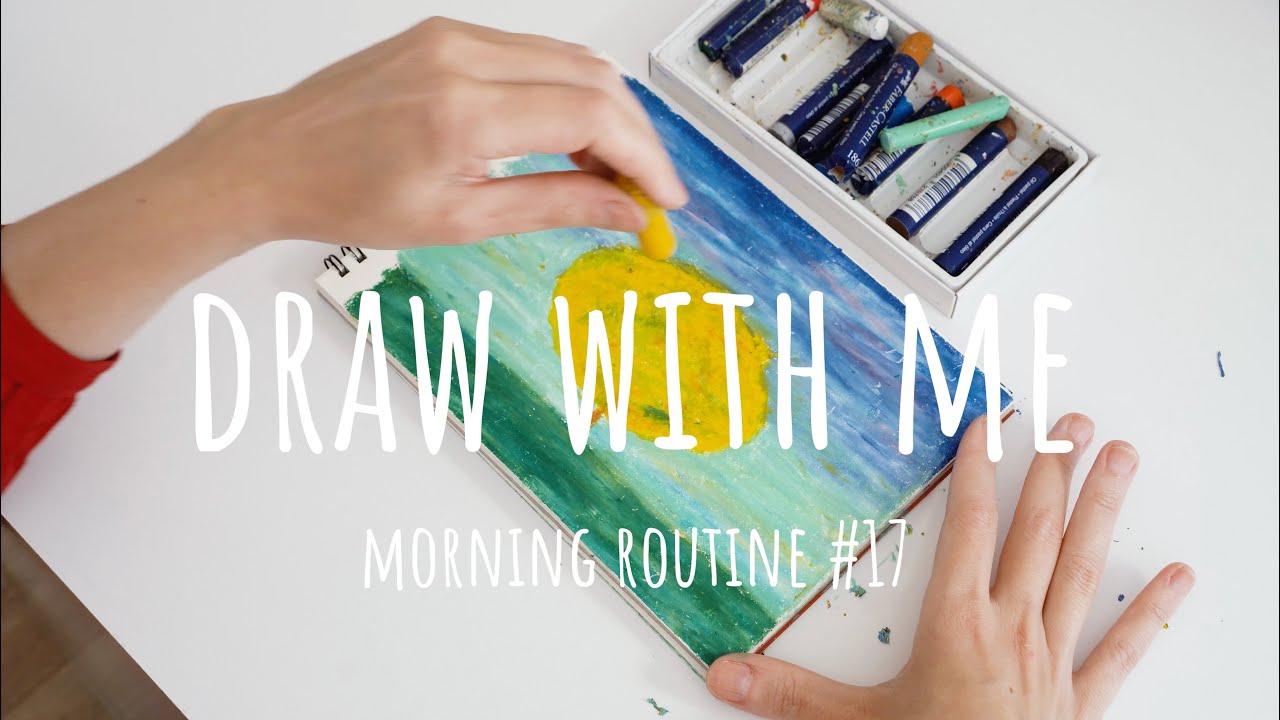 🖍️ DRAW WITH ME #17 || Oil Pastel || Painting in my Sketchbook (Quick ...