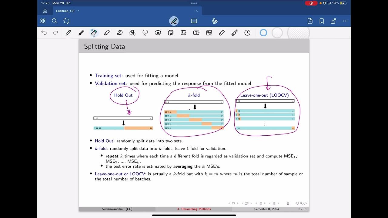 Statistical Learning-2102575-Lecture 3 cross validation - YouTube