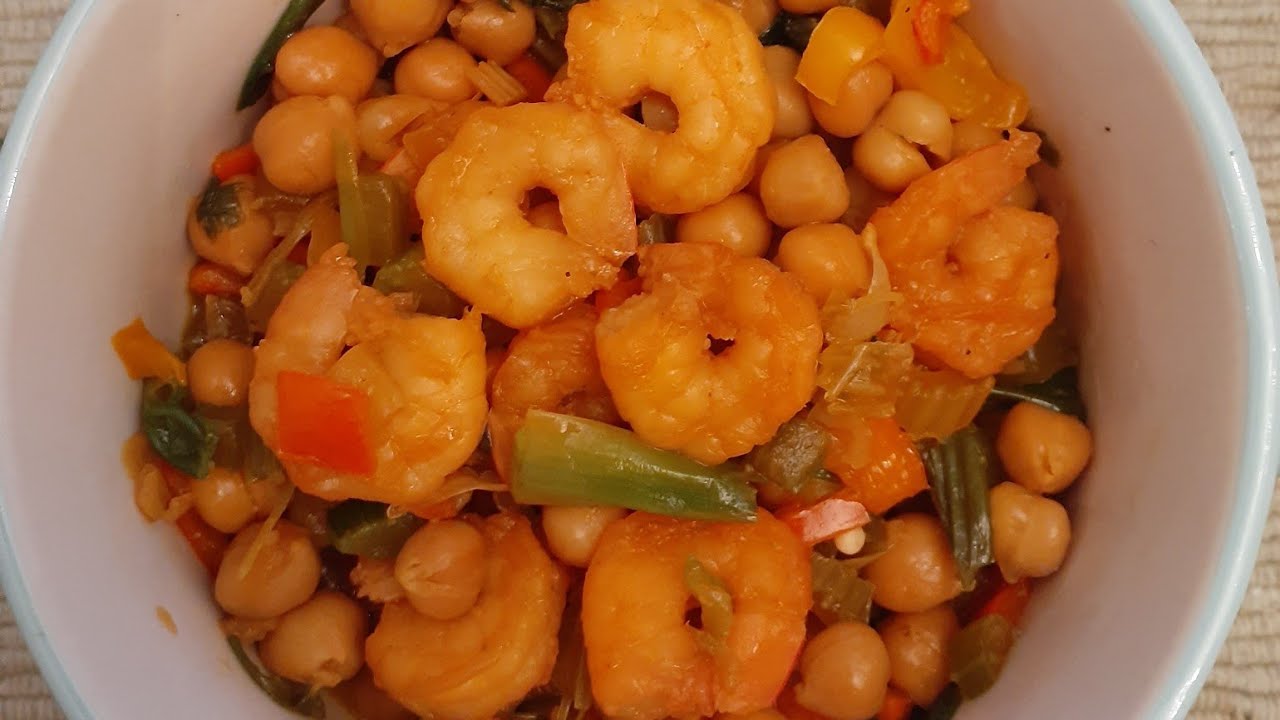 Galvanzos con camarones.. - YouTube