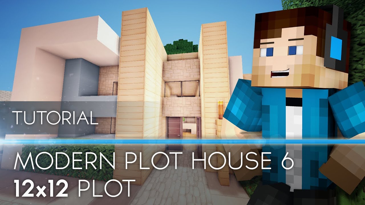 [Tutorial] Minecraft Modern House 12x12 (Plot) HD - YouTube