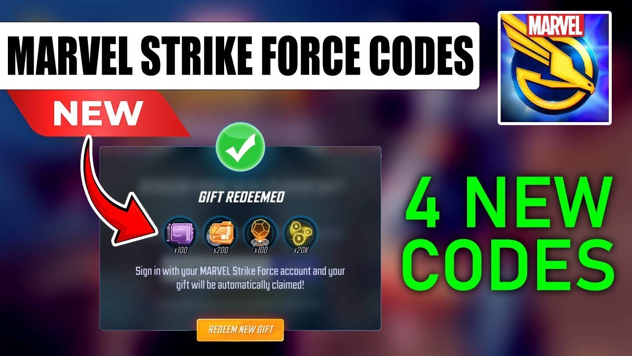MARVEL STRIKE FORCE CODES 🆕 HOW TO REDEEM CODES IN MARVEL STRIKE FORCE ...
