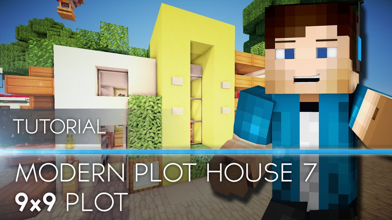 [Tutorial] Minecraft Modern House 9x9 (Plot) HD - YouTube