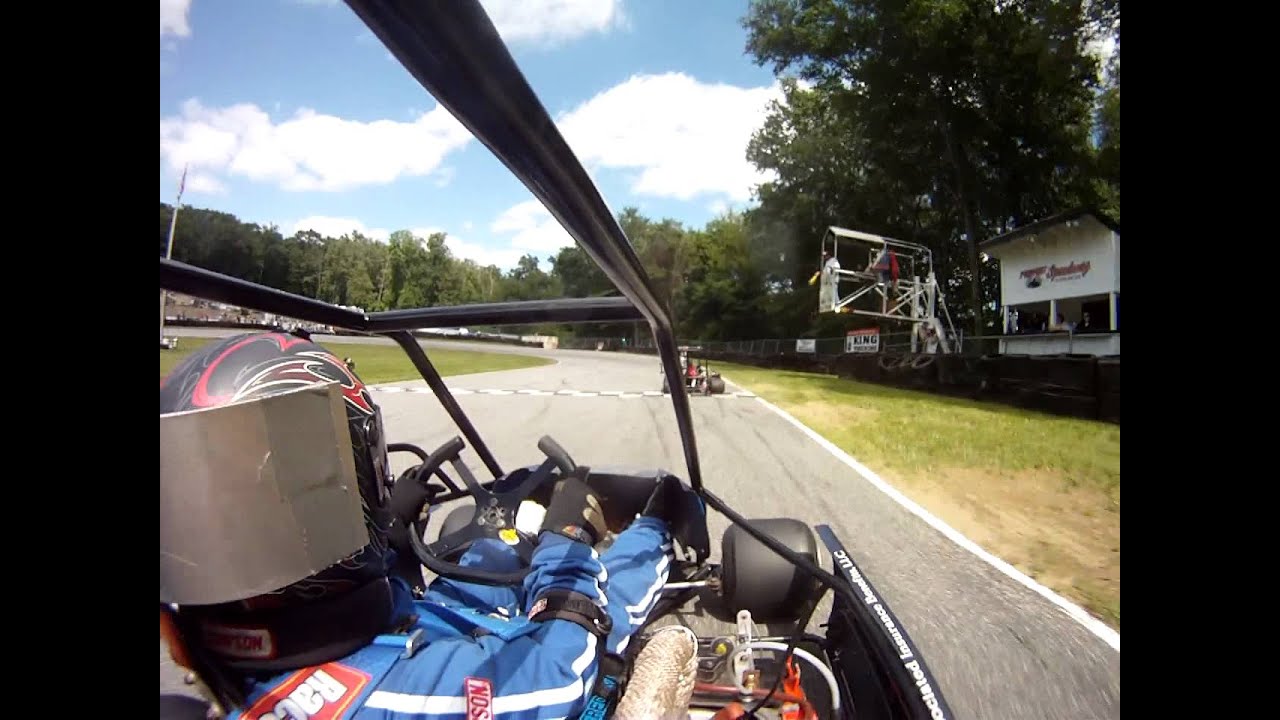 Pomfret Speedway 6-17-2012 Jr Sportsman Champ 1 feature Lucas Leone 1ne ...