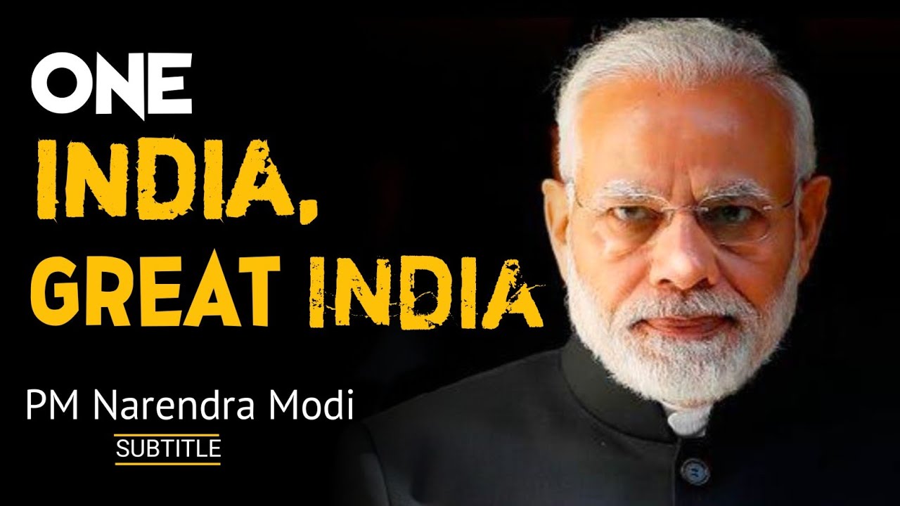 PM Narendra Modi: One India, Great India | [ ENGLISH SPEECH ] - YouTube