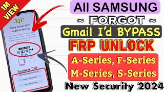 Finally New Method All Samsung Frp Bypass Unlock 2025 All Android 12 13 14 Google Account Remove ...