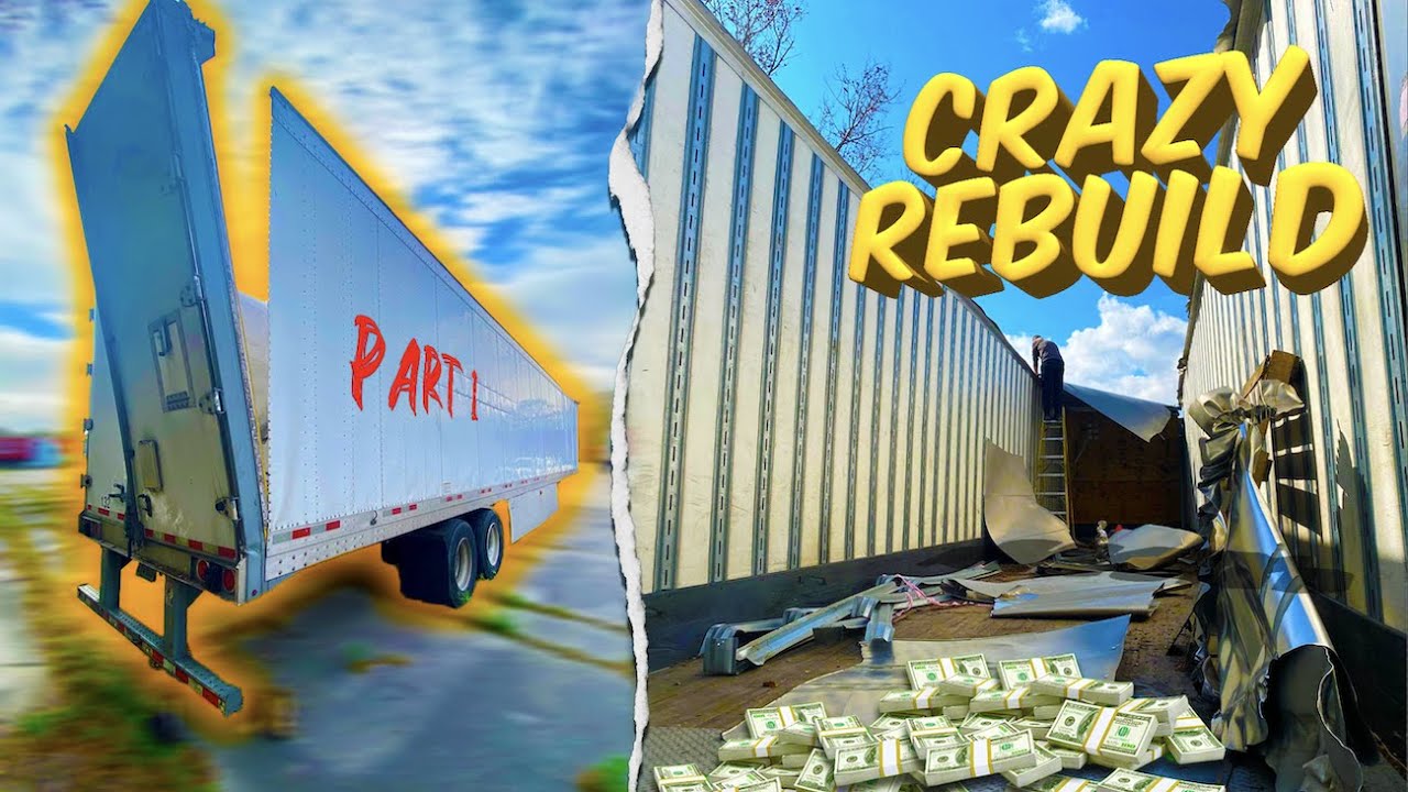 Buying A Insanely Wrecked & DESTROYED 53 ft Dry Van Semi Trailer | ROOF ...
