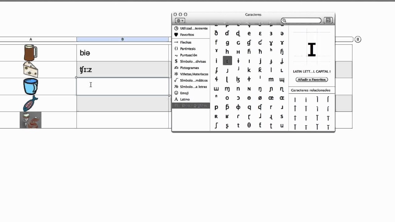 Insertar símbolos fonéticos en Mac - YouTube