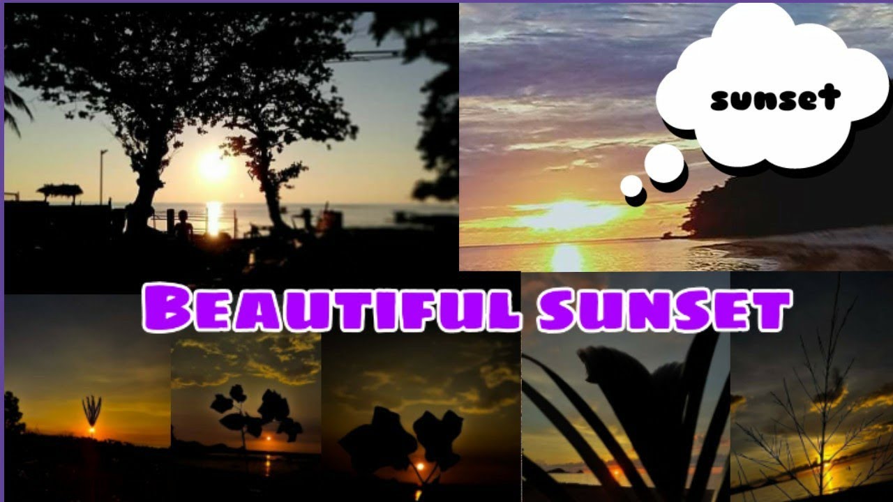 Beautiful sunset 🌞 with relaxing waves at ( Ligtasin Beach ) - YouTube