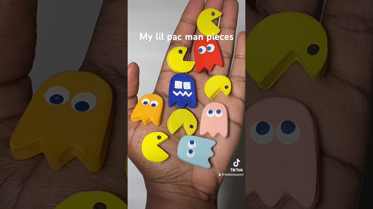 Making a Pac-Man tic-tac-toe board #tictactoe #airdryclay #clayart # ...