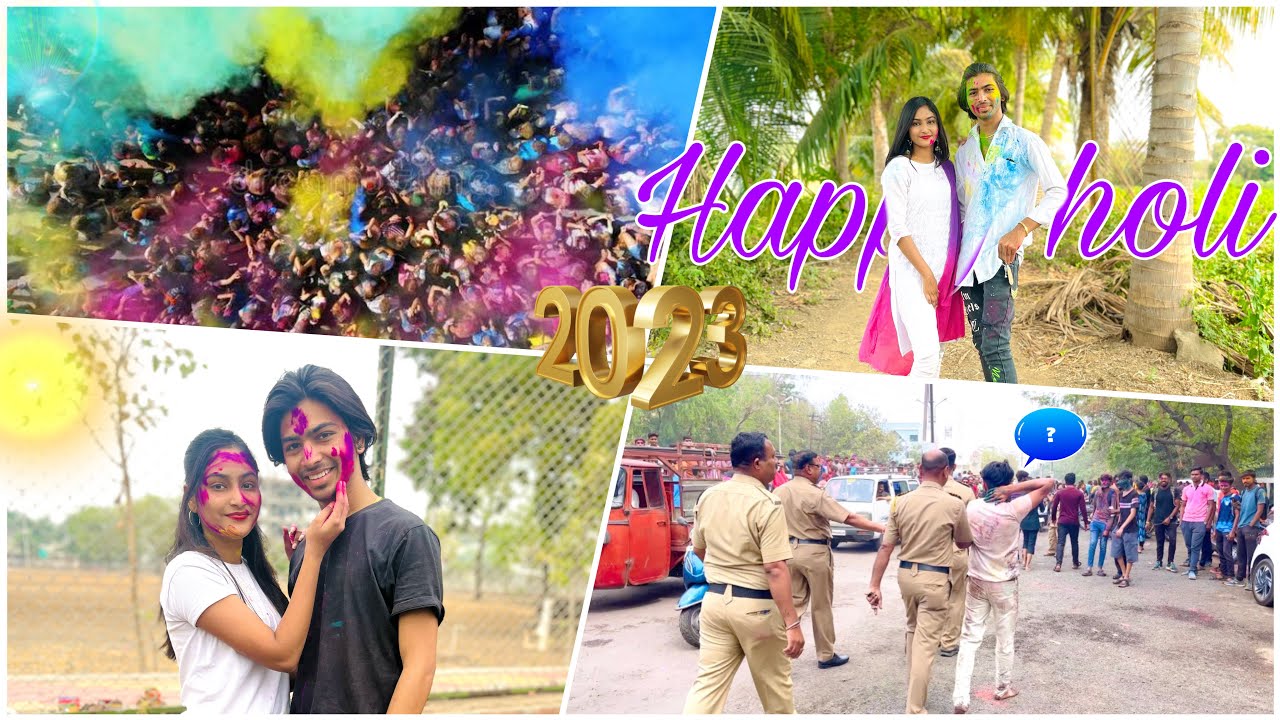 Happy holi 2023😍police ne camera band kr diya humara 🤦🏼‍♀️😥Jalgaon dsp ...