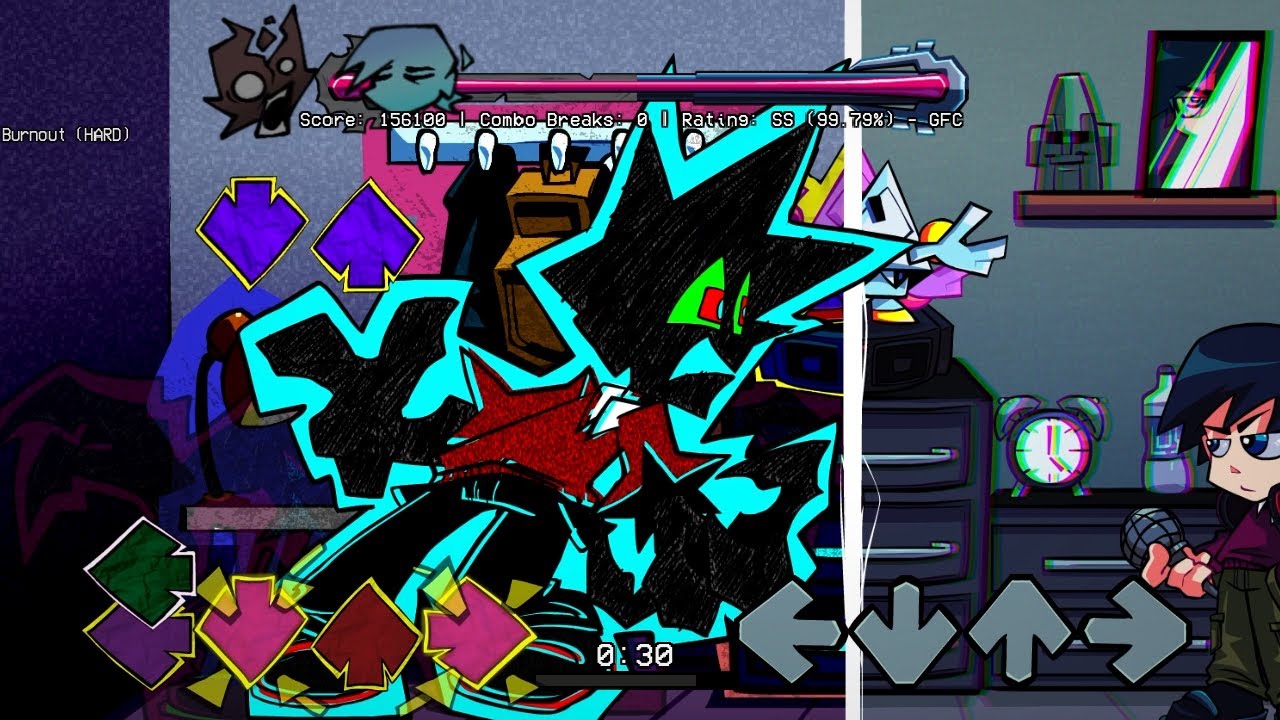 FNF - INNER MIRROR - Burnout (by BitfoxOriginal) - [FC/4k] - YouTube