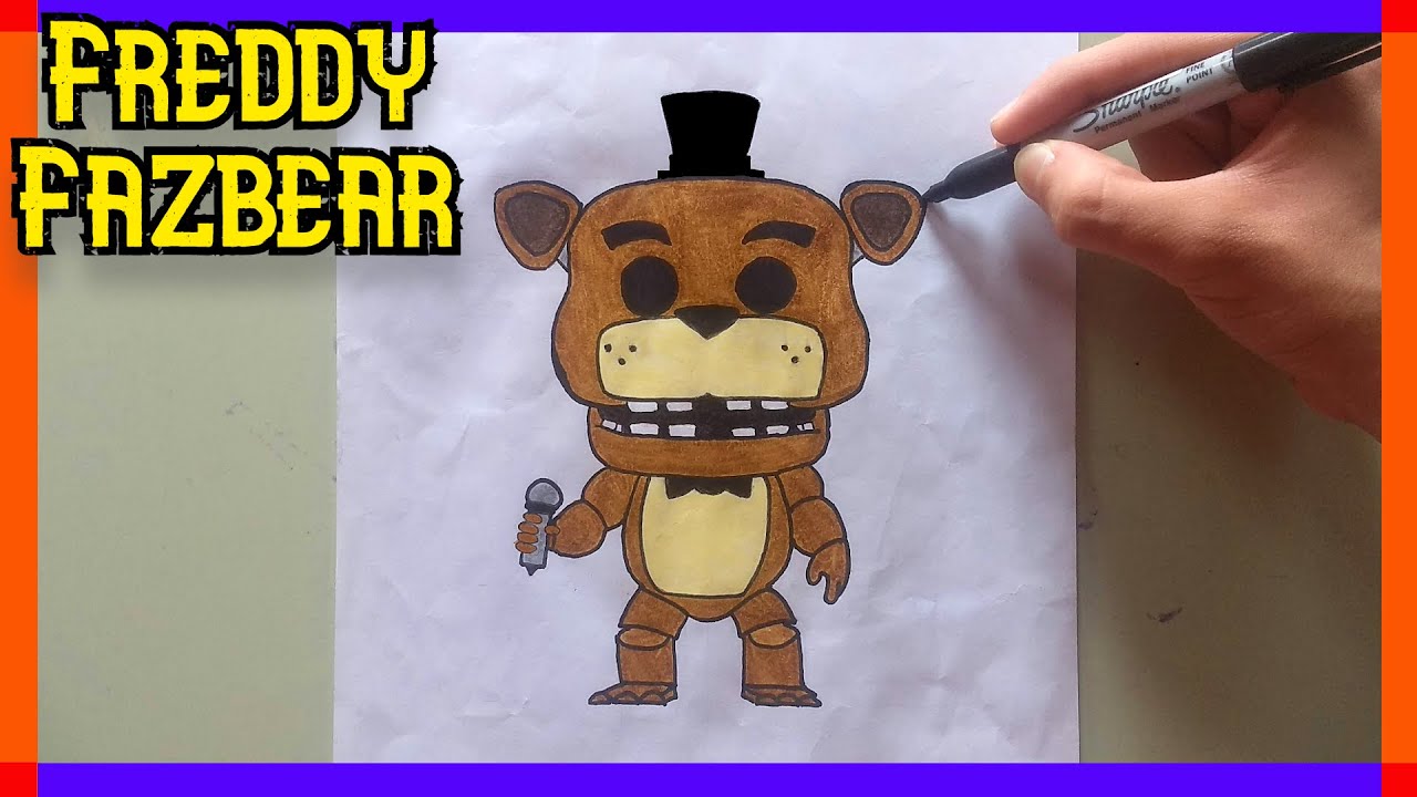 Cómo Dibujar a FREDDY FAZBEAR FUNKO POP | FNAF - YouTube