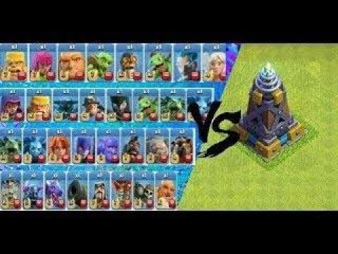 [COC]Mega Tesla vs all troops in clash of clans - YouTube
