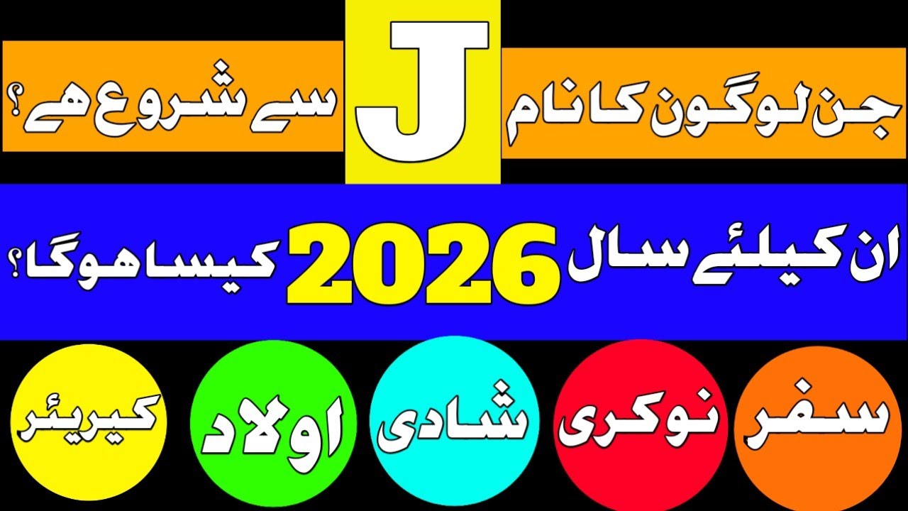 j Name Walon Ka Saal 2026 Kaisa Rahega || J Name Rashifal 2026 || J ...
