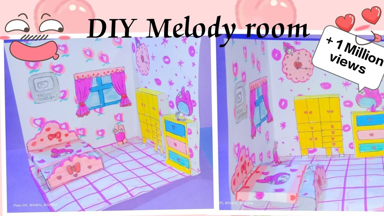 diy melody room paper craft #viral #trending - YouTube
