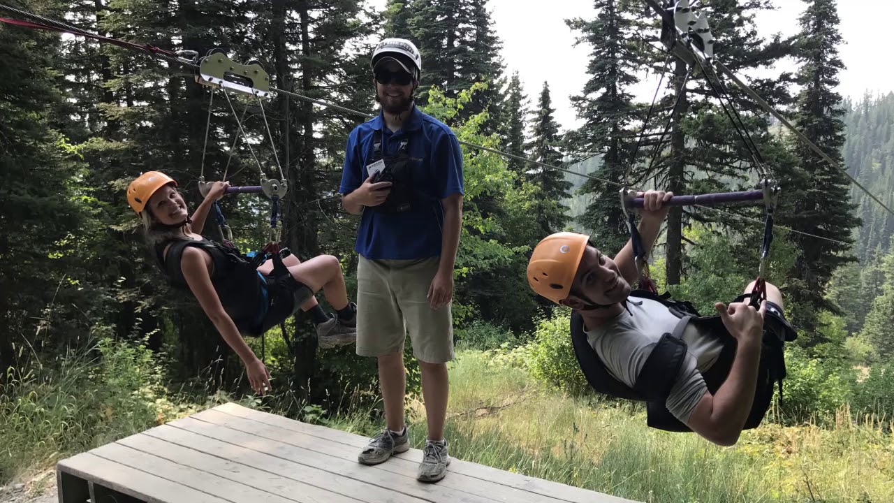 Zip Line Whitefish, MT August 2017 - YouTube