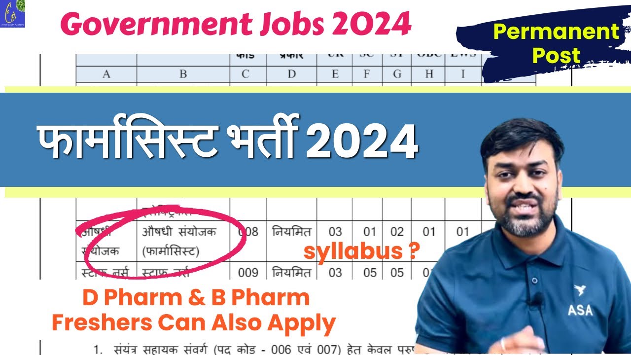 Recruitment For Pharmacist at MPPGCL 2024 Syllabus || Pharmacy Jobs ...