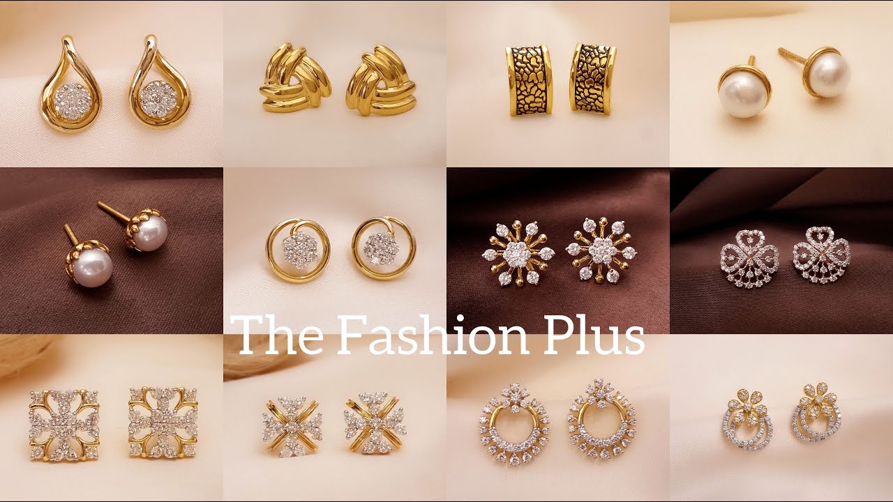 22k & 18k STUDS DESIGNS WITH WEIGHT AND PRICE @TheFashionPlus - YouTube