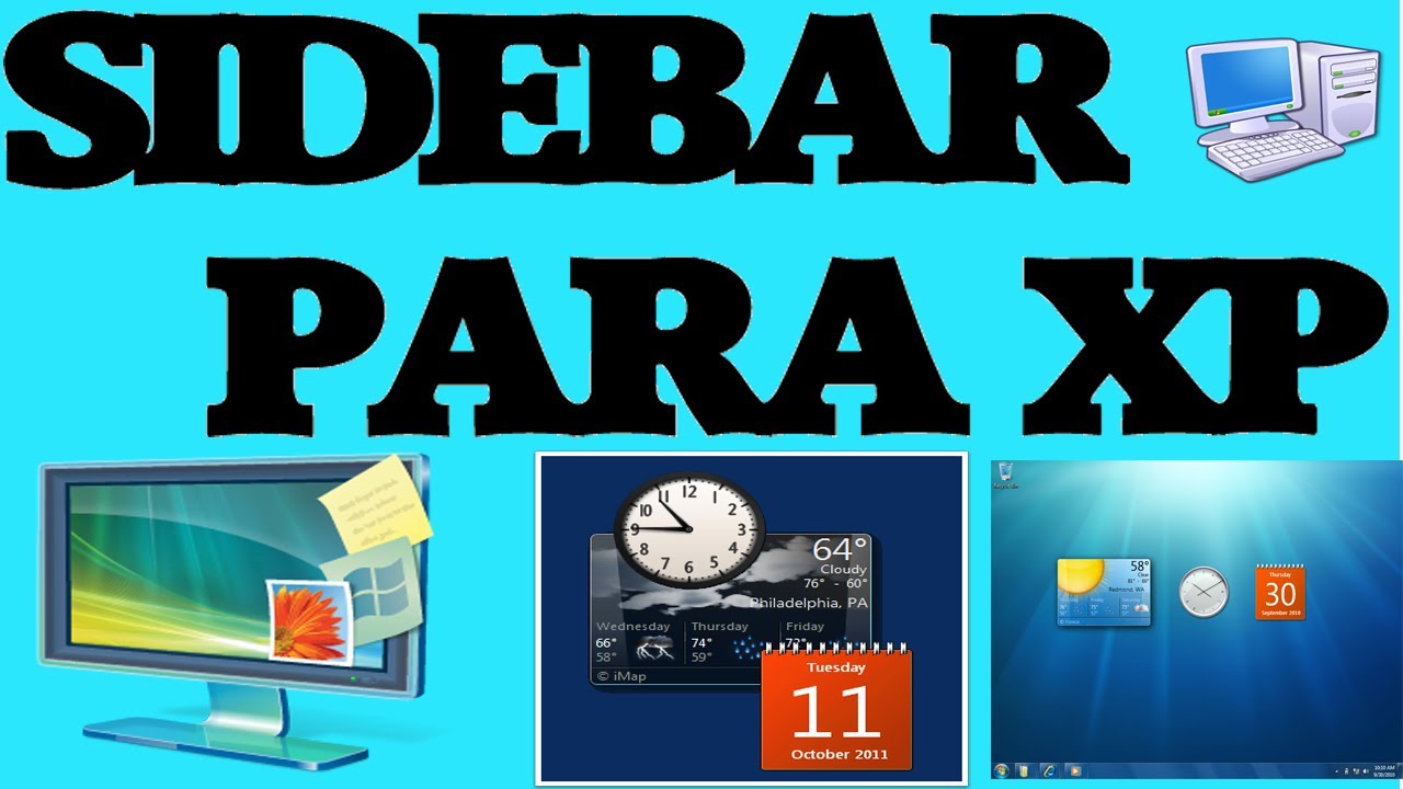 Windows Sidebar Para Windows XP - YouTube