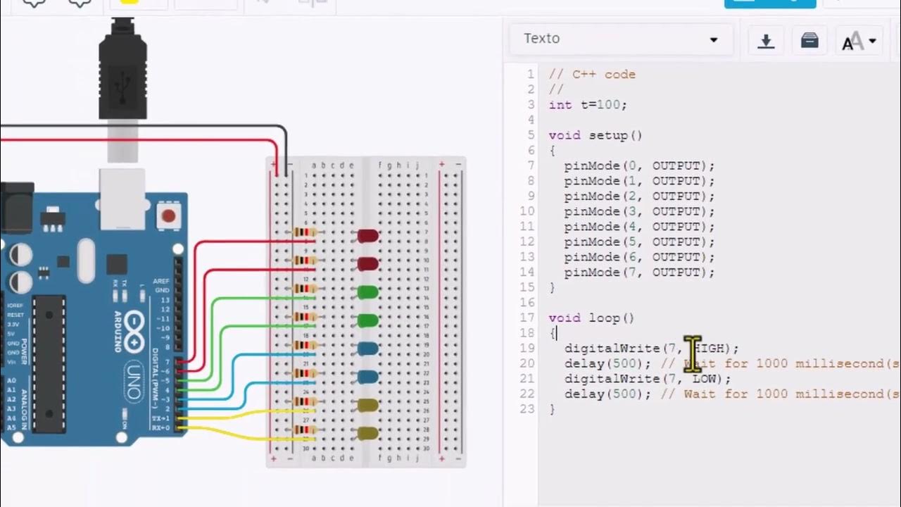 Luces LED | Arduino - Tinkercad - YouTube