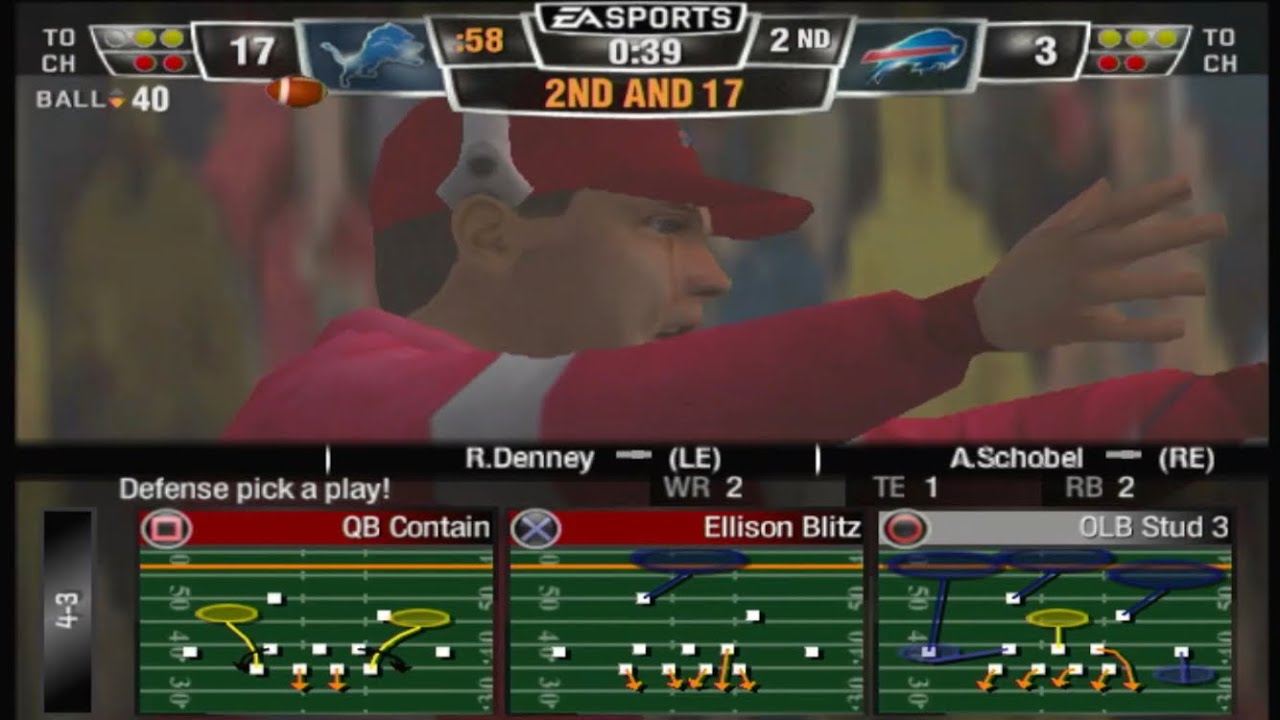 Madden NFL 10 (PS2) lions vs bills (in rain) - YouTube