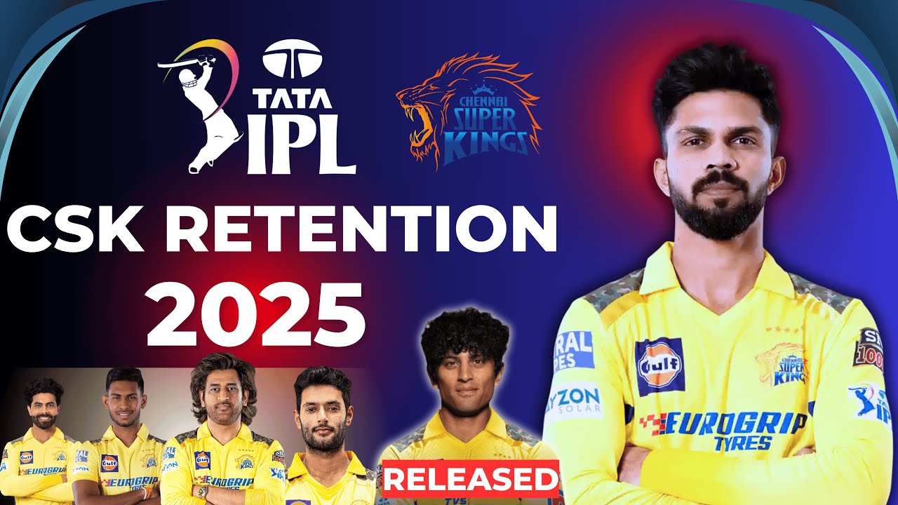 Csk Retained Players 2025 || Csk retention 2025 #ipl2025 #cskretention ...