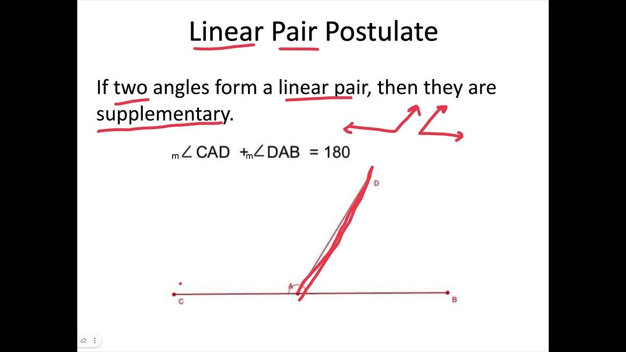 Linear Pair Postulate - YouTube