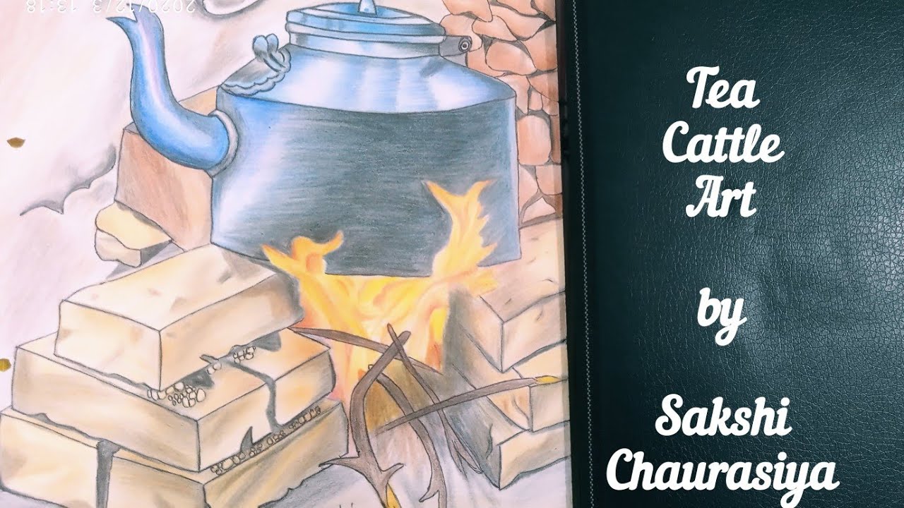 #12 , Tea-Cattle art || sakshi chaurasiya art || 6th july 2020 - YouTube