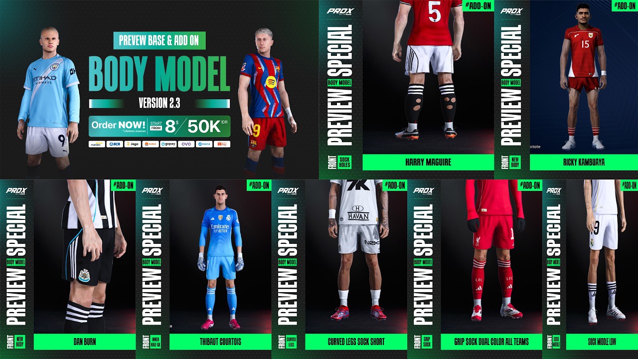 [PREMIUM] Body Model Base & AddOn Update V2.3 by PRDX - PES 2021 ...