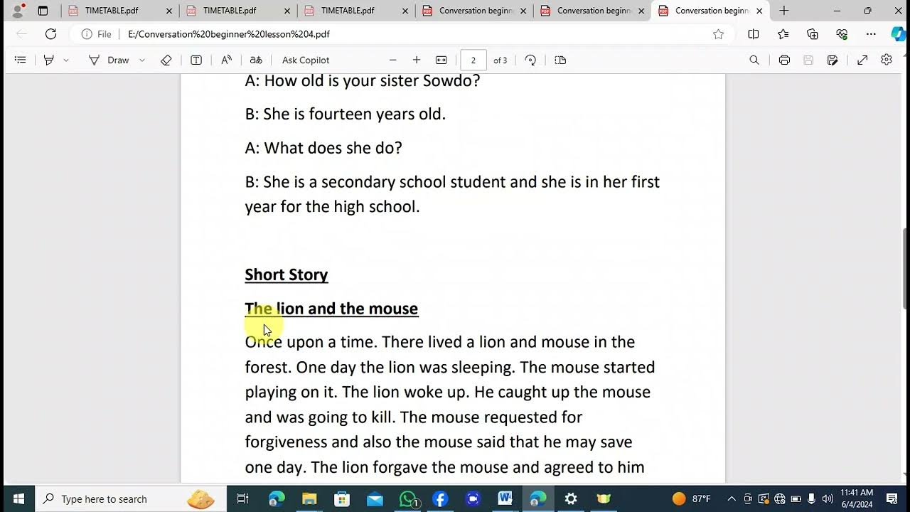 Free English Language Lesson 4 Basic - YouTube