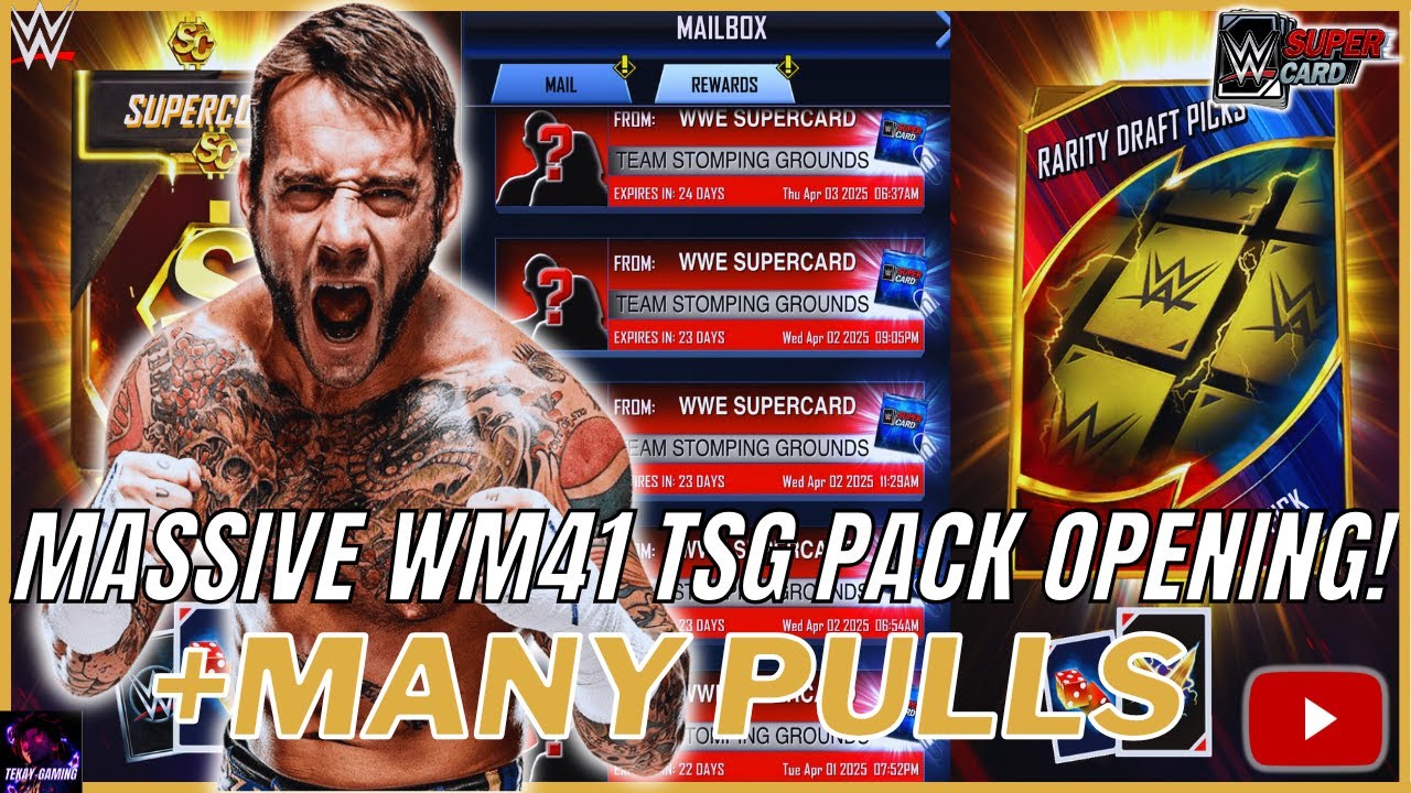 MASSIVE WRESTLEMANIA 41 TSG PACK OPENING! MANY WM41 PULLS! WWE ...
