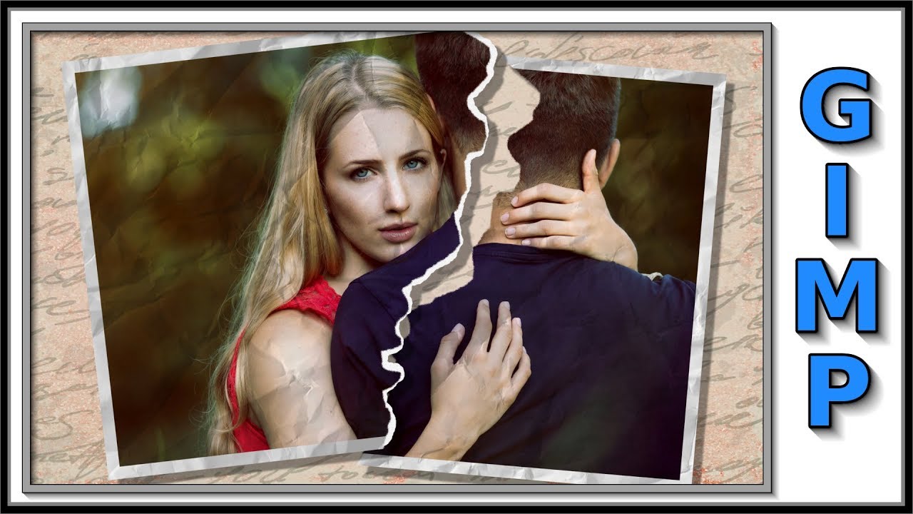 Gimp. Tear an Image, Make a Torn and Crumbled Photo. - YouTube
