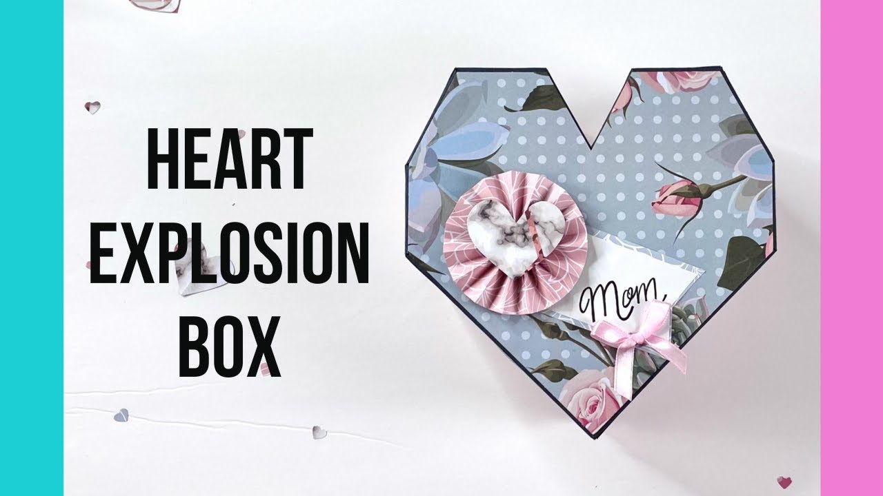 Beautiful Heart Shaped Explosion Box (Tutorial for Beginners) - YouTube