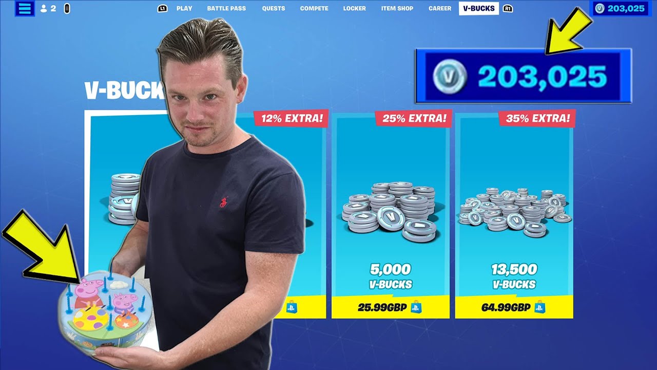 My Kids Give Me A PEPPA PIG Birthday Cake & Buying 100,000+ Fortnite V ...