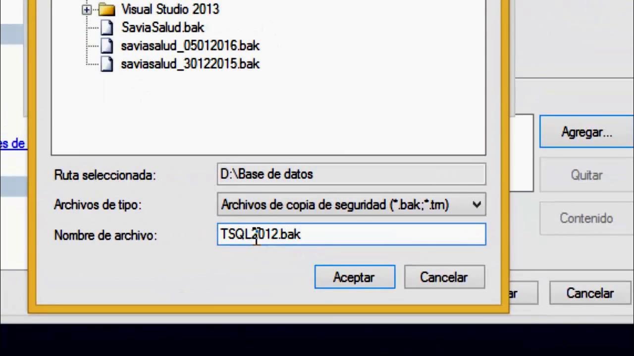Crear Backup base de datos MS SQL Server (.bak) paso a paso - YouTube