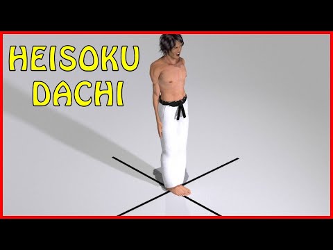 HEISOKU DACHI POSICIÓN DE SALUDO DE KARATE. - YouTube