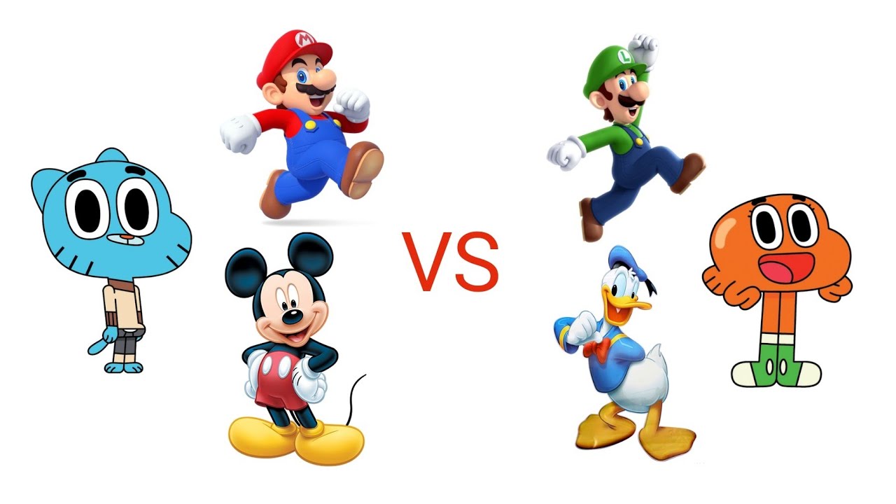 mugen Mickey mouse/gumball/Mario vs Donald duck/Darwin/Luigi - YouTube