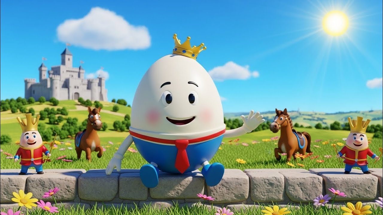 Humpty Dumpty’s Big Fall | Funny Nursery Rhyme in English | Kids Songs ...