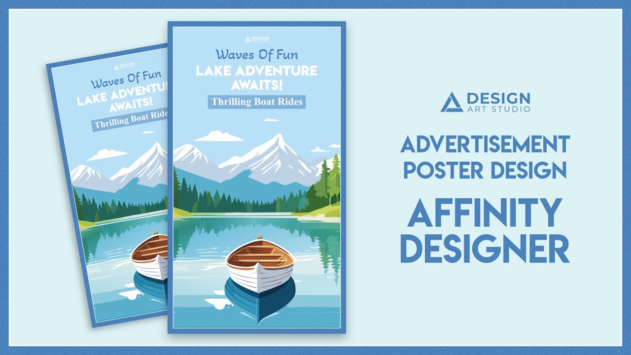 Boat Ride Advertisement Poster Design in Affinity Designer - YouTube