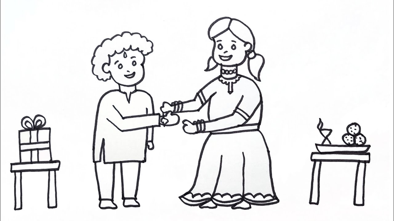 Coloring Pages Of Raksha Bandhan