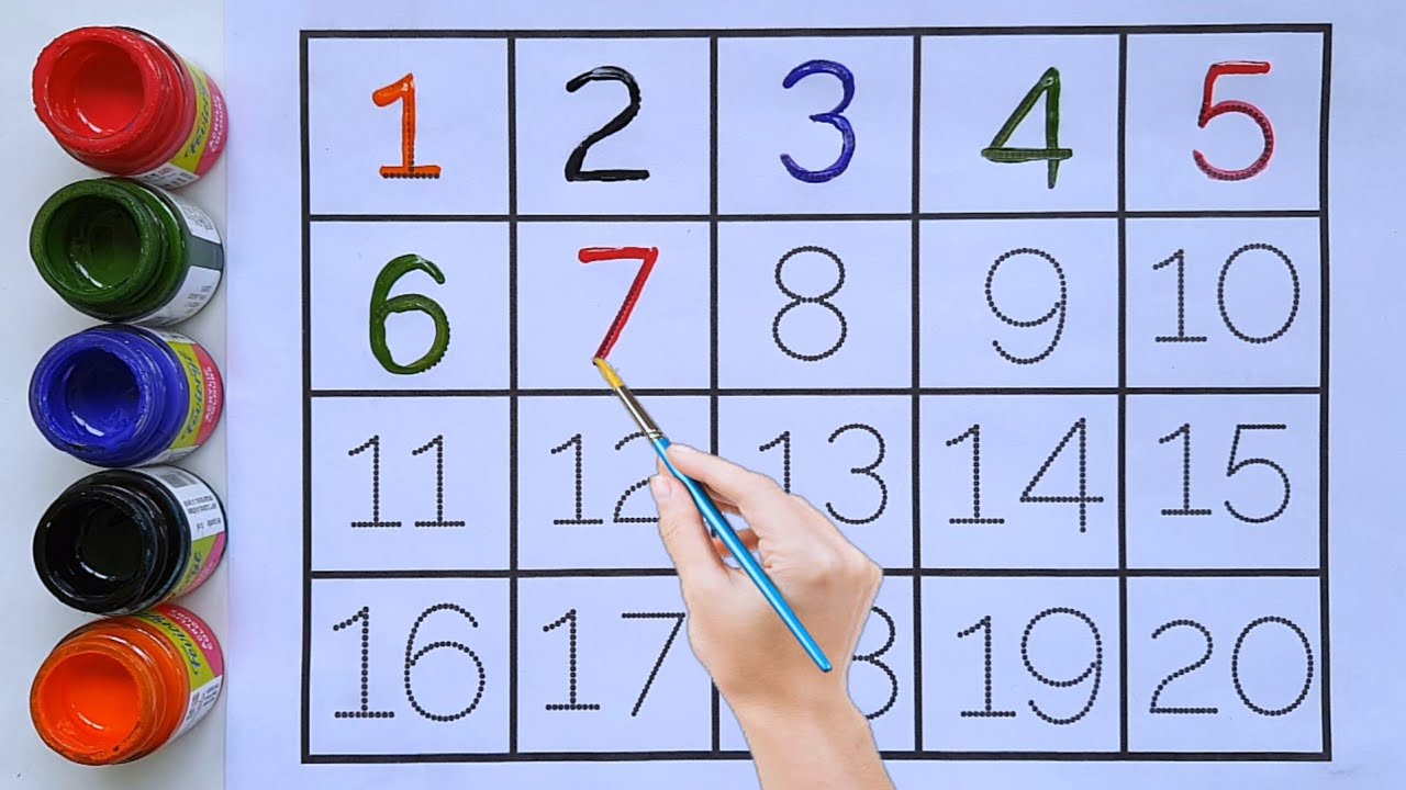 123 Number Counting | 1234 Number Names | 1 To 20 Numbers | 123 ...