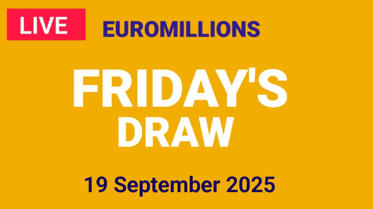 The National Lottery Euromillions Draw Live results from Friday 19 ...