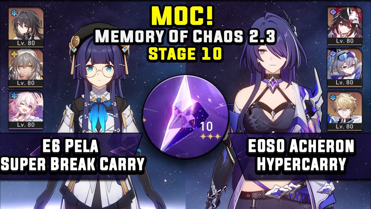 Memory Of Chaos 10 E6 Pela Break Carry & E0S0 Acheron Hypercarry (3 ...