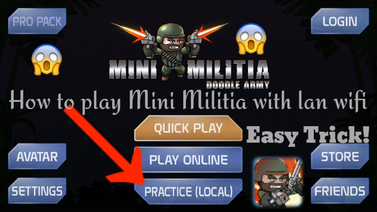 How to play Mini Militia with Lan WiFi | Without internet play Mini ...