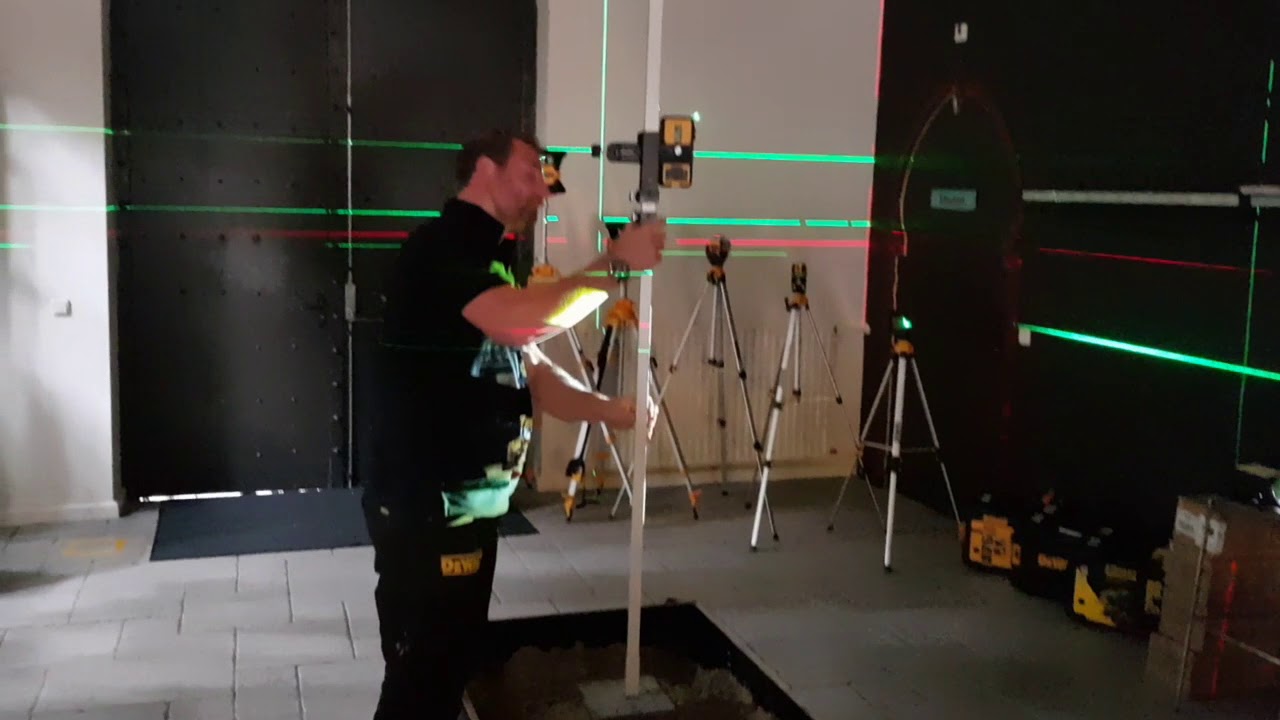Dewalt laser's set up - YouTube