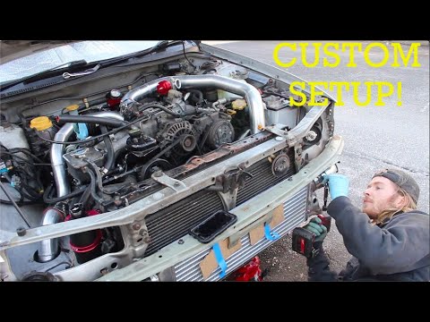 1992 GC8 WRX Gets Custom Front Mount Intercooler Setup! - YouTube