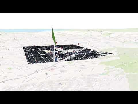 ArcGIS 3D Scene (LiDAR Building Footprints) - YouTube