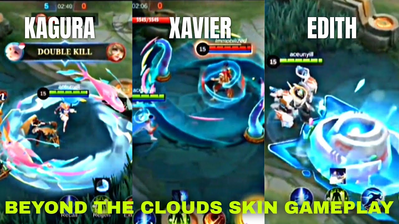 BEYOND THE CLOUDS SKIN GAMEPLAY MLBB - YouTube